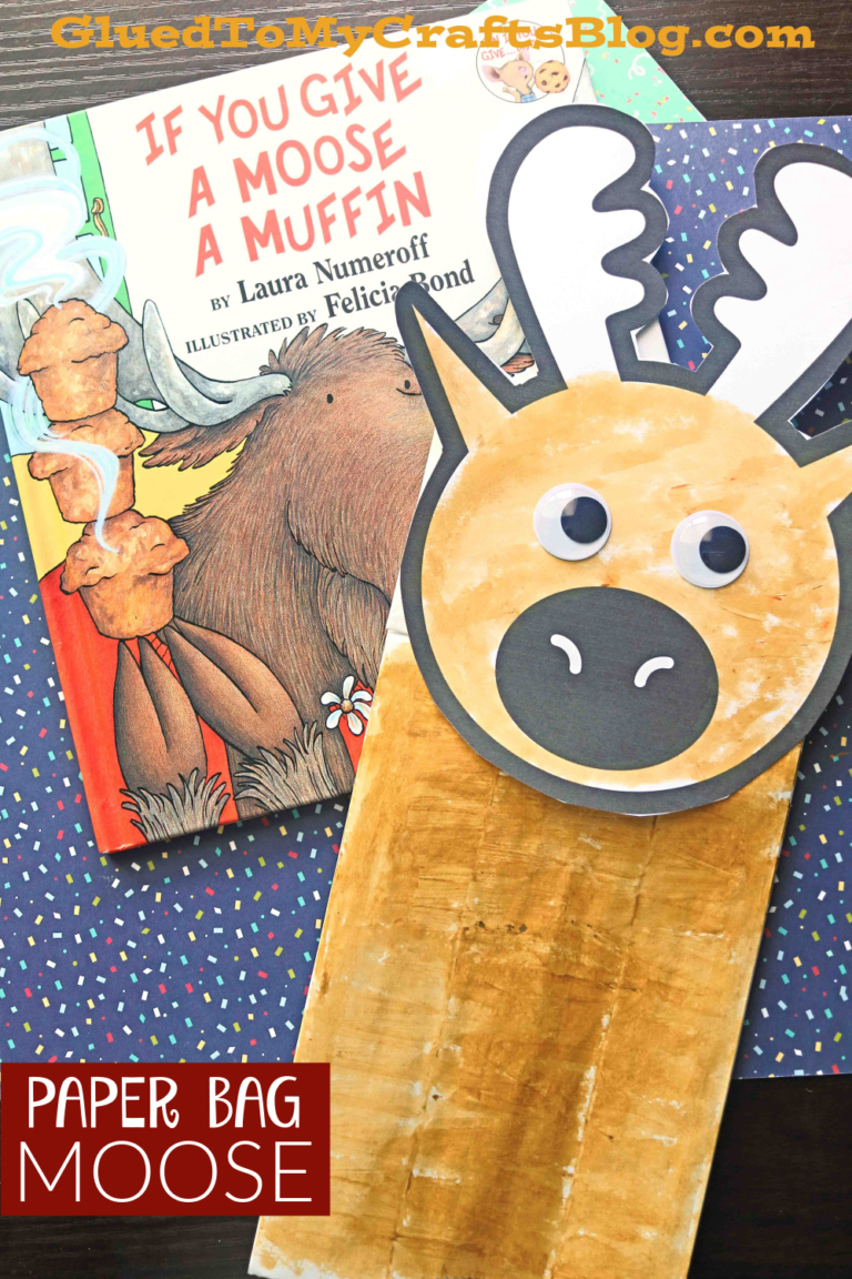 Paper Bag Moose Puppet Craft Idea