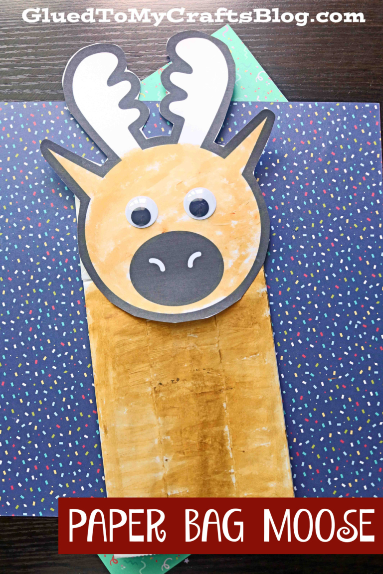 Paper Bag Moose Puppet Craft Idea