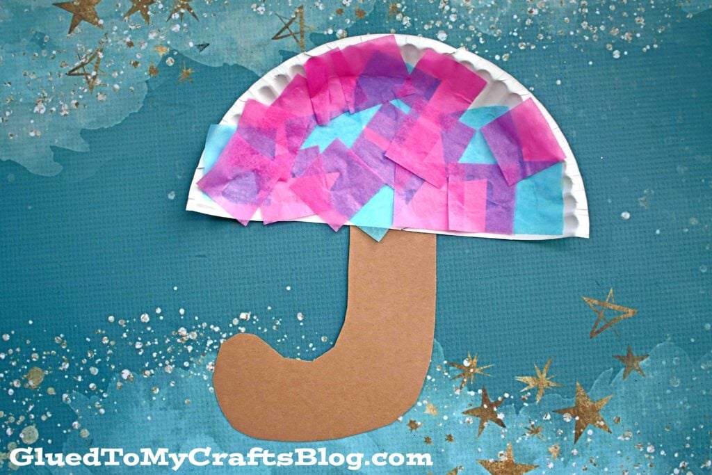 Paper Plate Umbrella Craft Idea