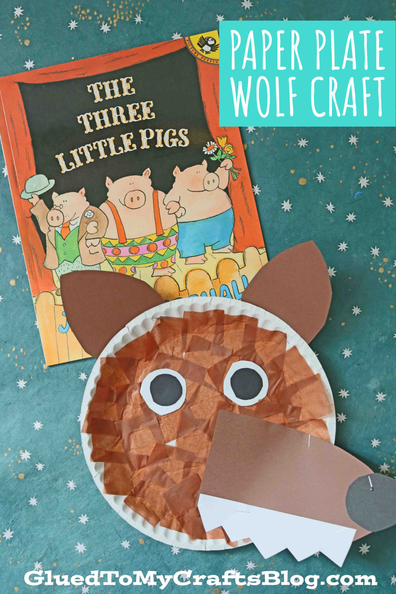 Paper Plate Wolf - Children's Book Inspired Craft Idea