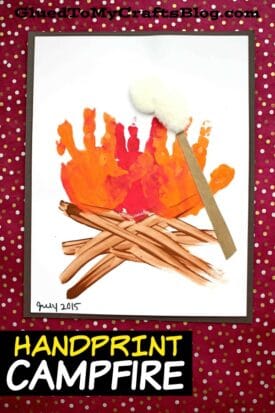 Handprint Campfire Keepsake