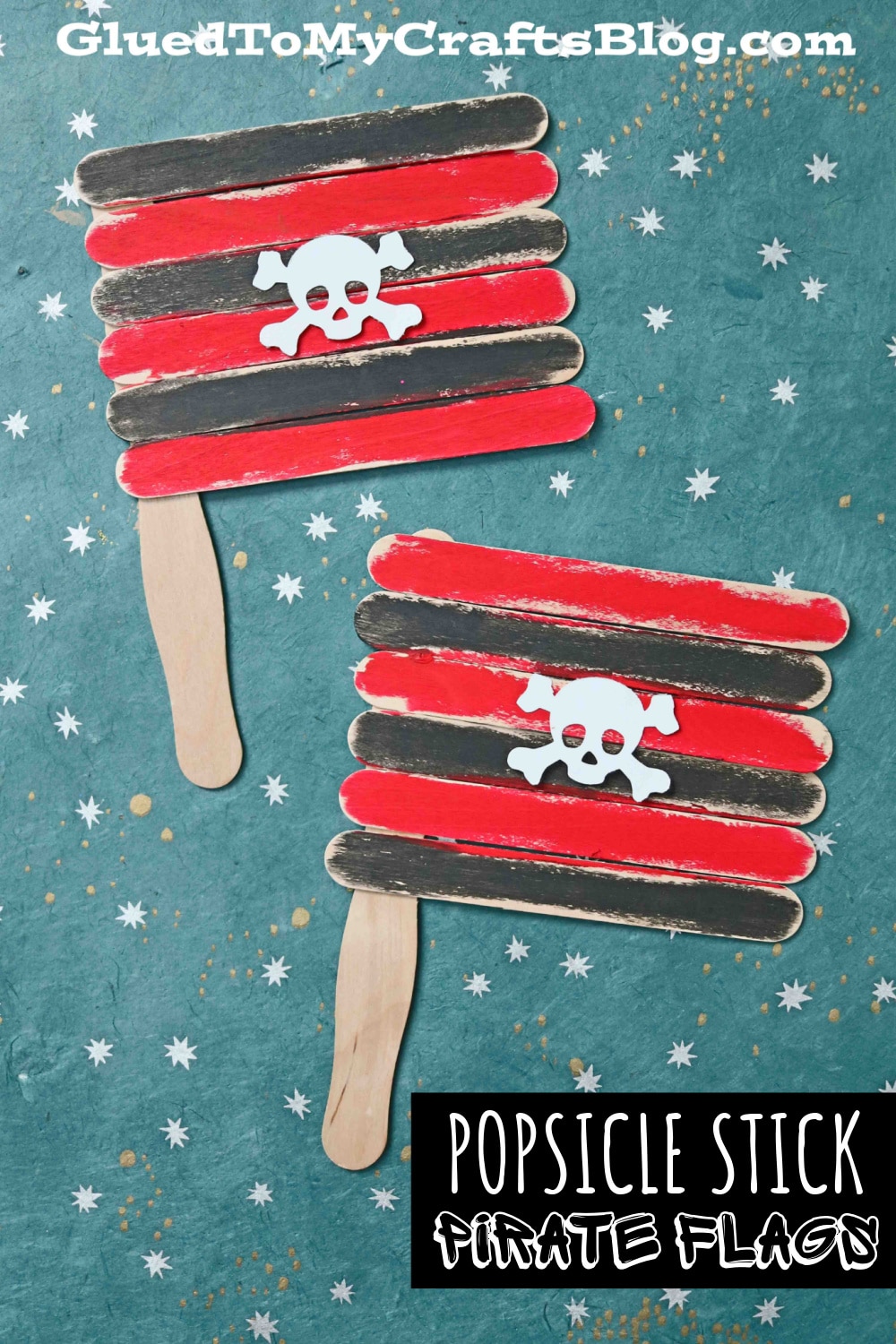 Popsicle Stick Pirate Flag Craft Idea