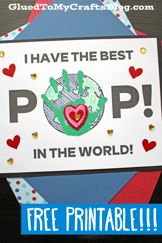 Best Pop In The World Handprint Keepsake