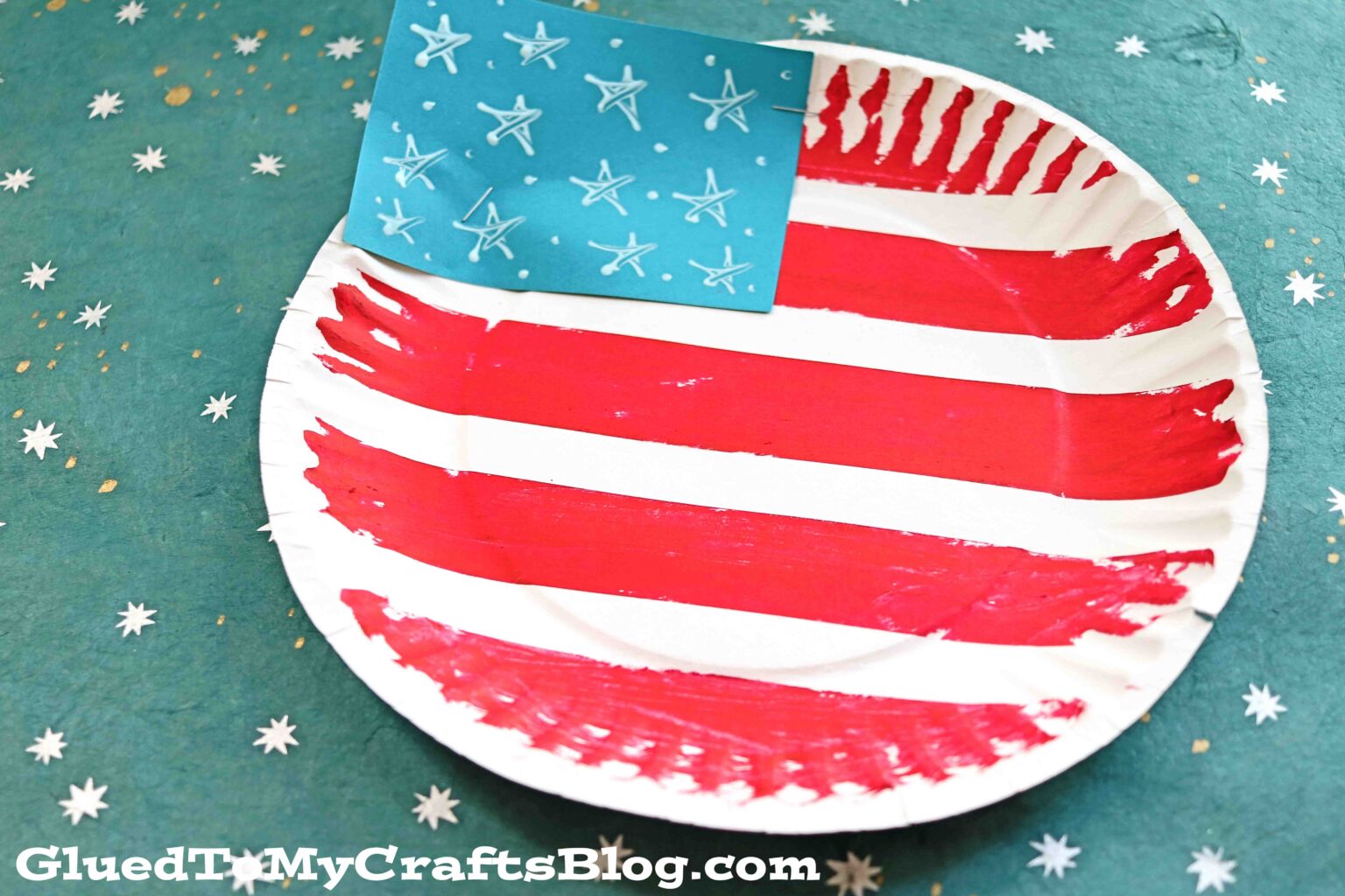 Paper Plate Flag Craft Idea