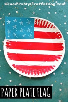 Paper Plate Flag Craft Idea
