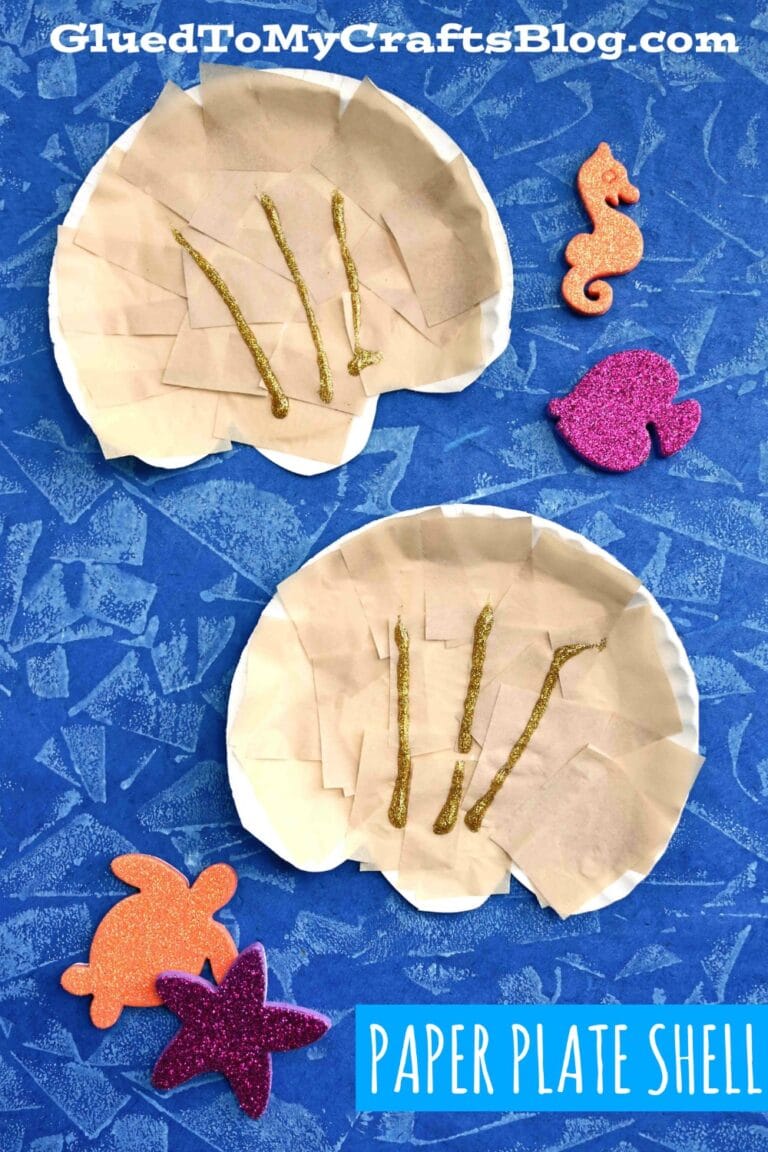 Paper Plate Seashell Craft