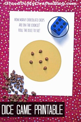 Free Learning Dice Game Printables For Toddlers To Play With!