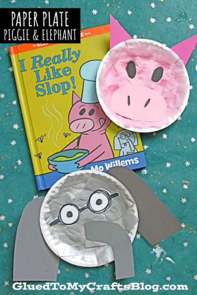 Paper Plate Elephant & Piggie Craft Idea For Story Time