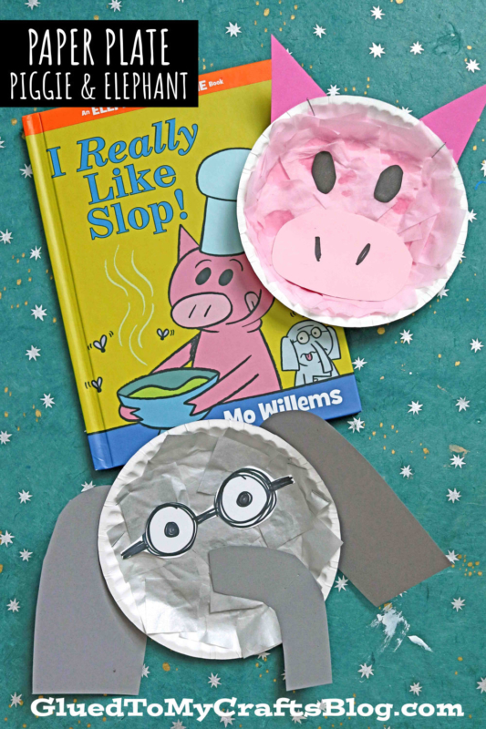 Paper Plate Elephant & Piggie Craft Idea For Story Time