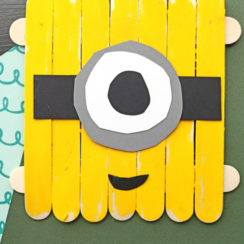 Popsicle Stick Minions Craft Idea