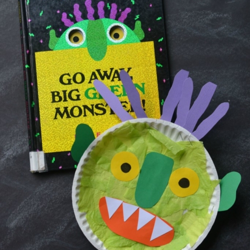 Paper Plate Green Monster Craft