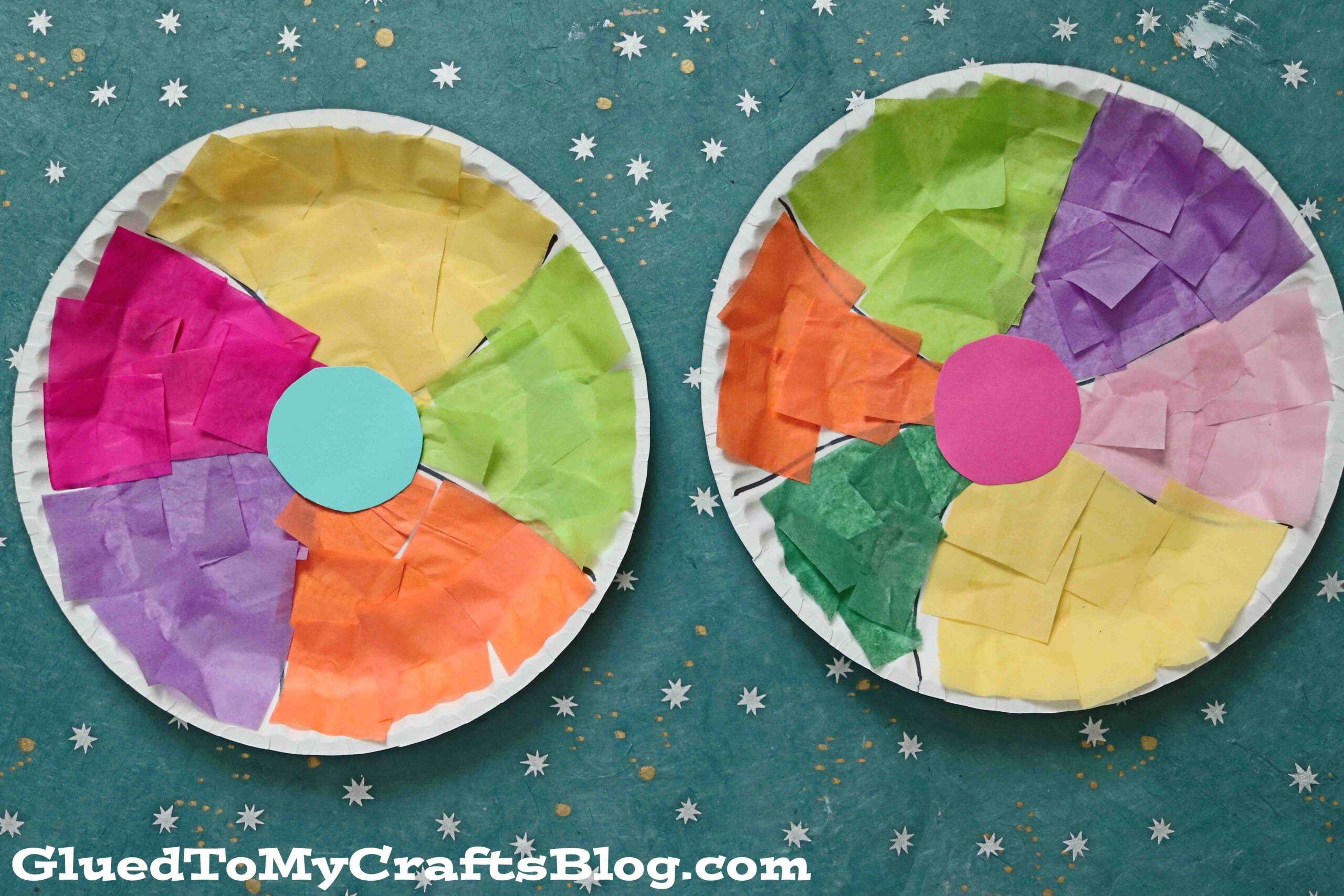 Tissue Paper Paper Plate Beach Ball Craft