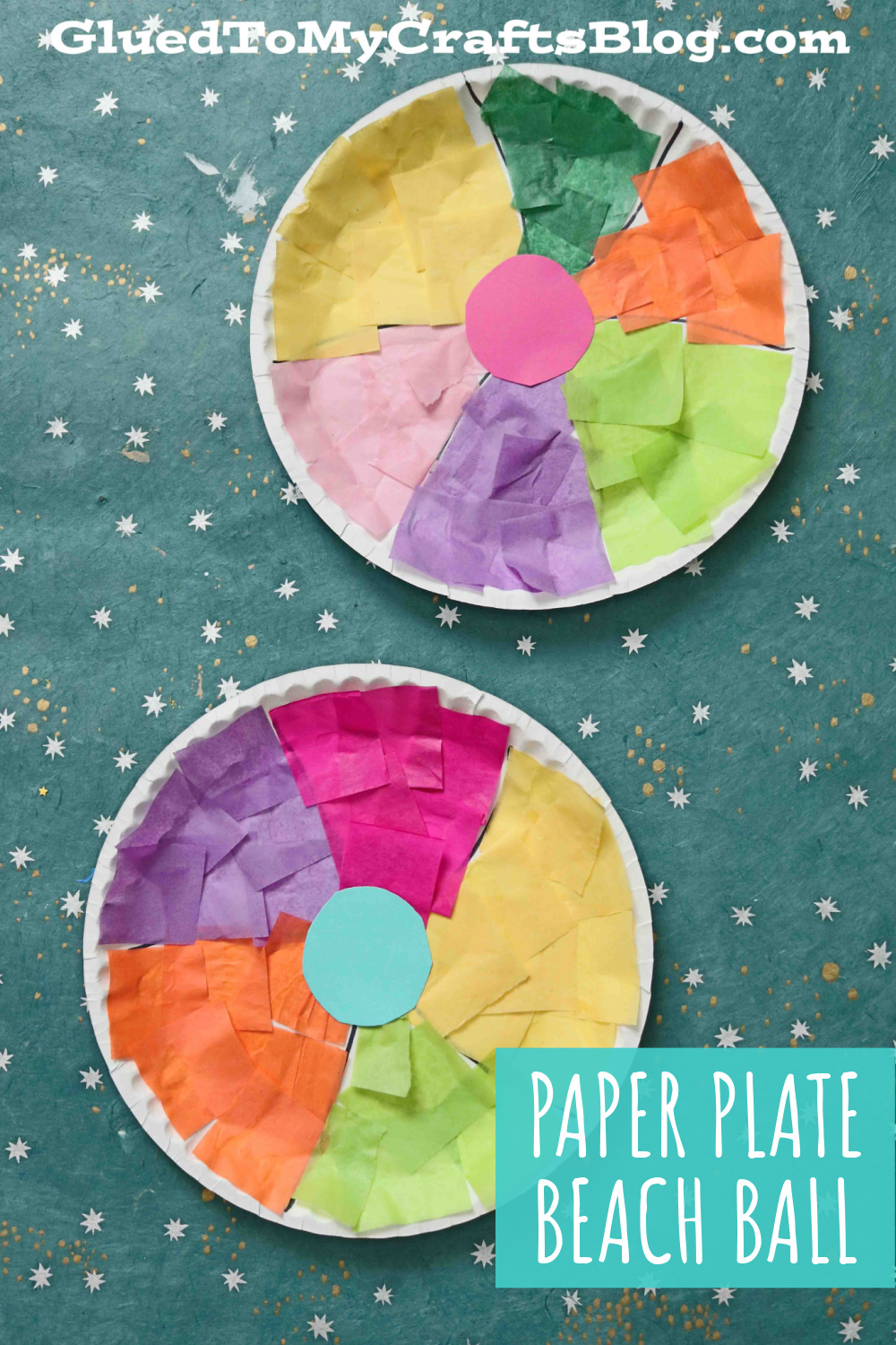 Tissue Paper & Paper Plate Beach Ball Craft