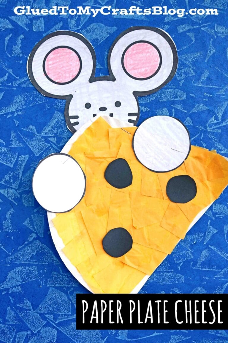 Paper Plate Cheese and Mouse Craft Idea
