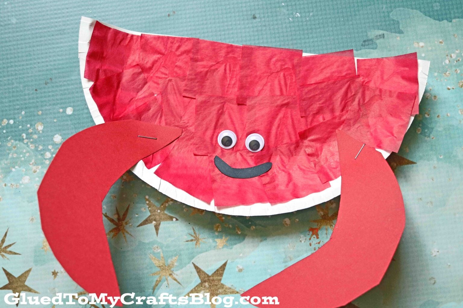 Paper Plate Crab - Beach Craft Idea
