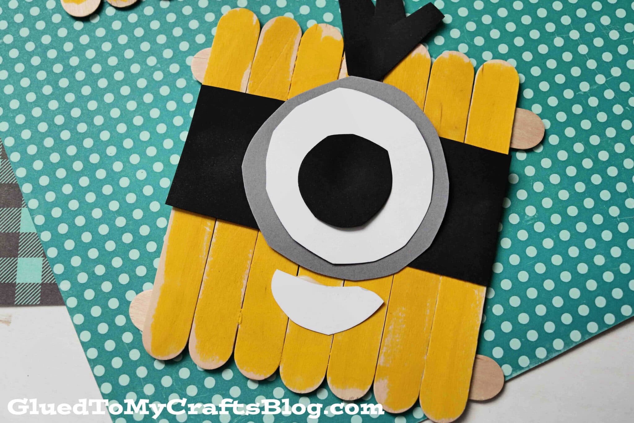 Popsicle Stick Minions Craft Idea