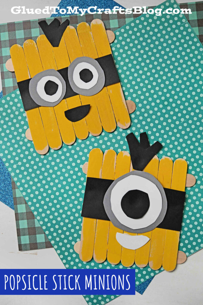 Popsicle Stick Minions Craft Idea