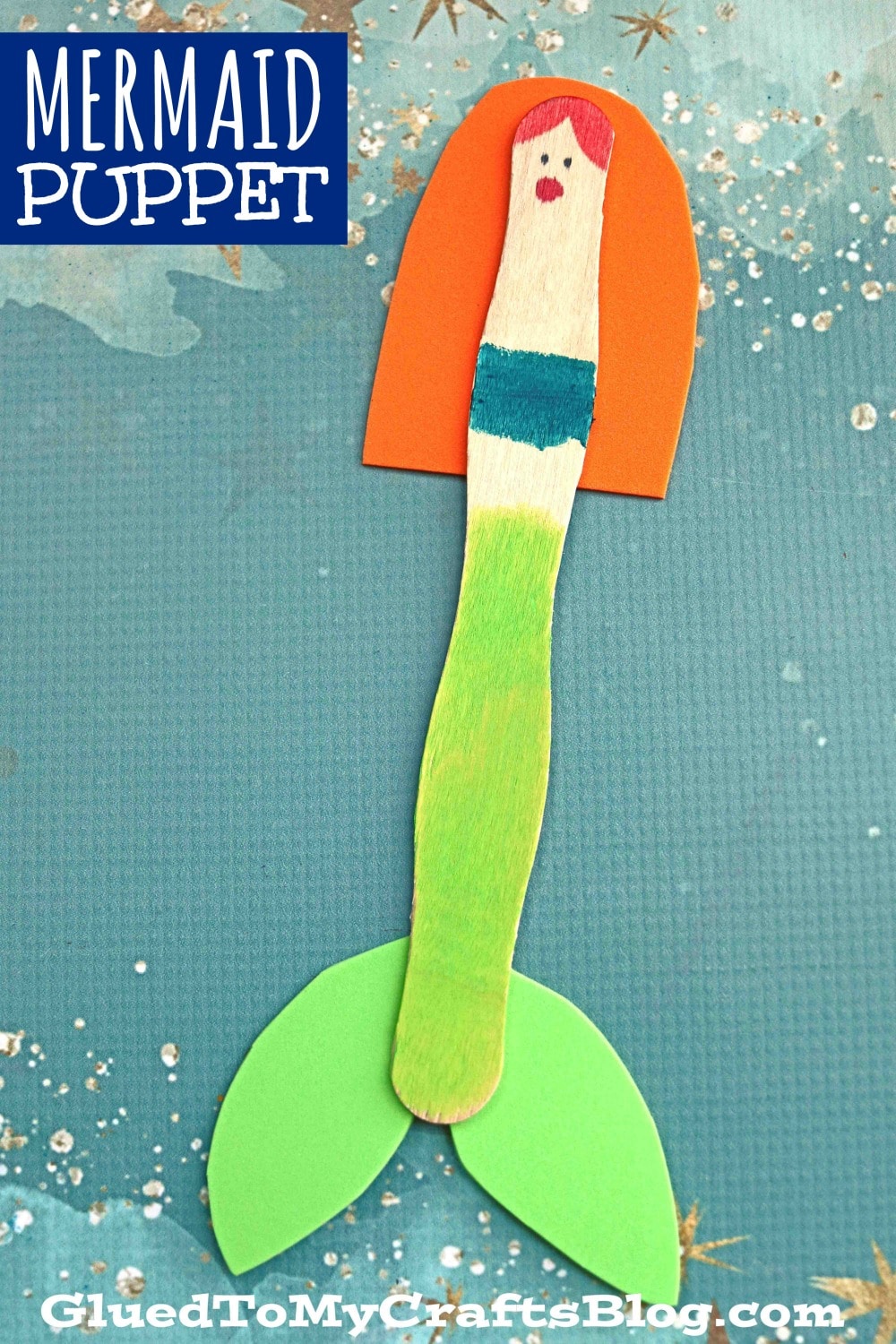 Wavy Popsicle Stick Mermaid