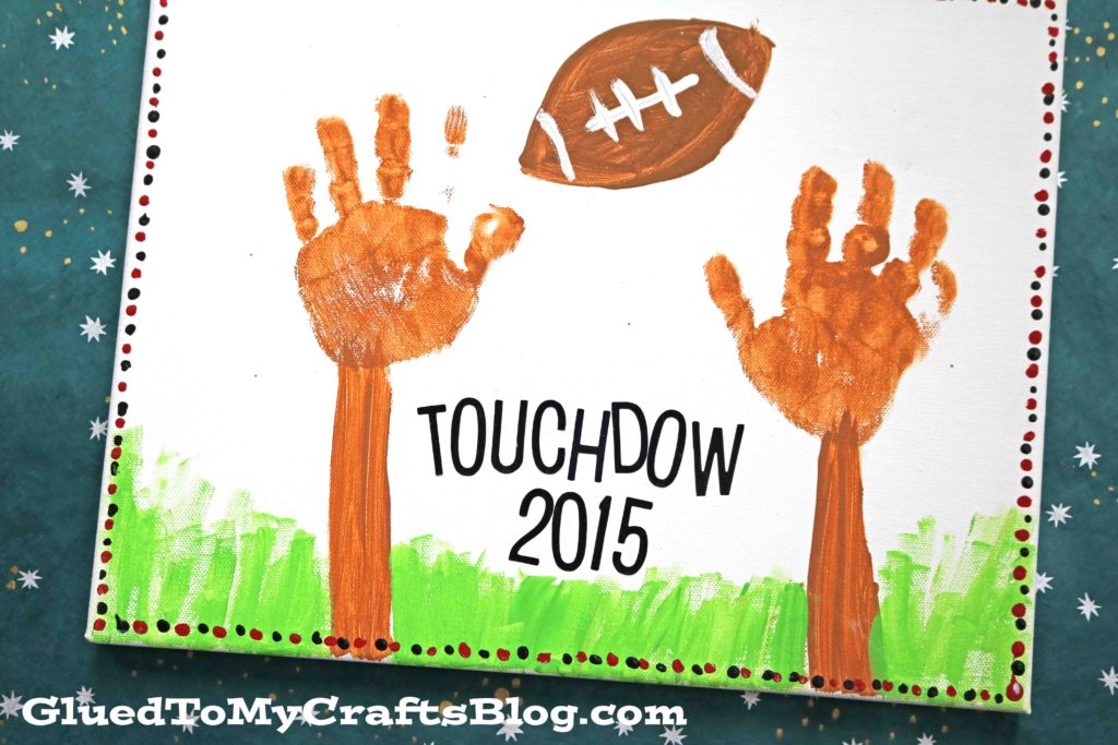 Handprint Football Goal Keepsake