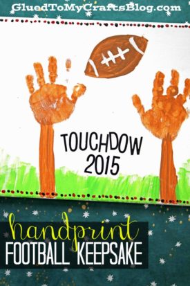 Handprint Football Goal Keepsake