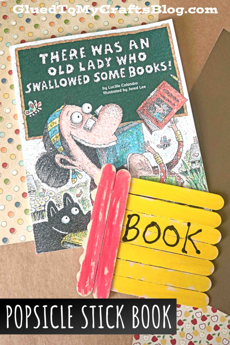 Popsicle Stick Books - There Was An Old Lady Inspired Craft