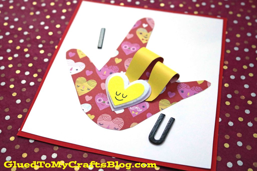 Handprint I Love You Sign Language Card
