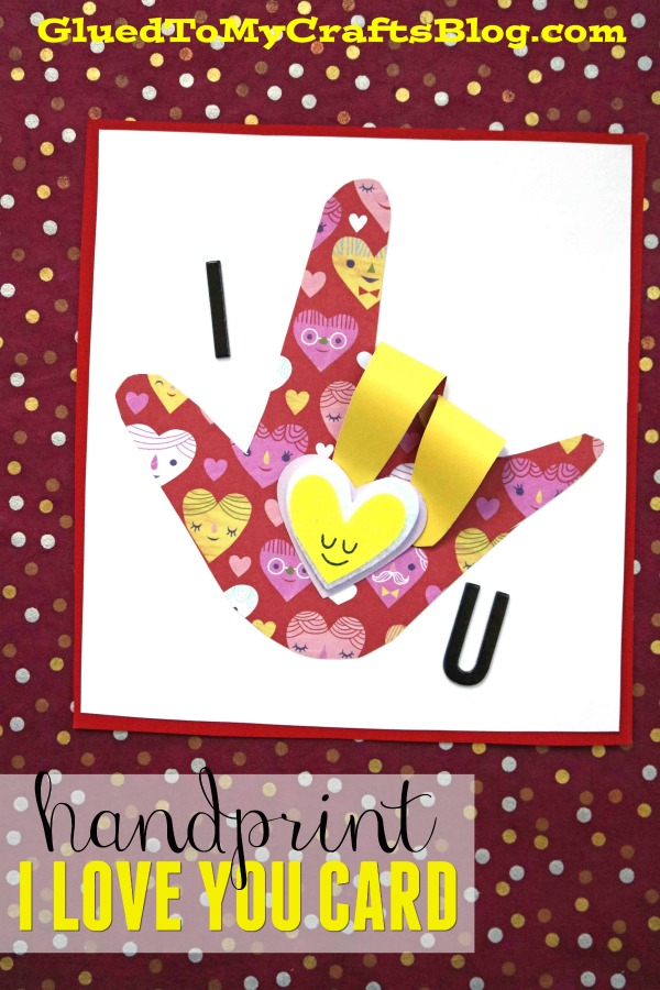 Handprint I Love You Sign Language Card
