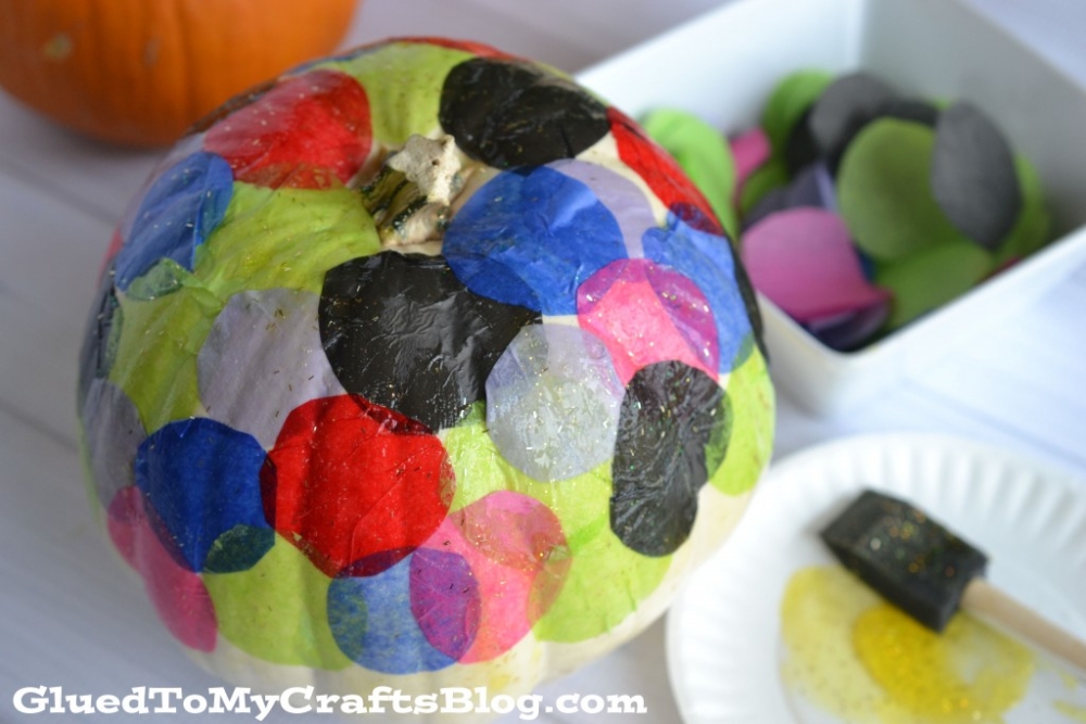 No Carve Mosaic Pumpkins For Halloween Decor