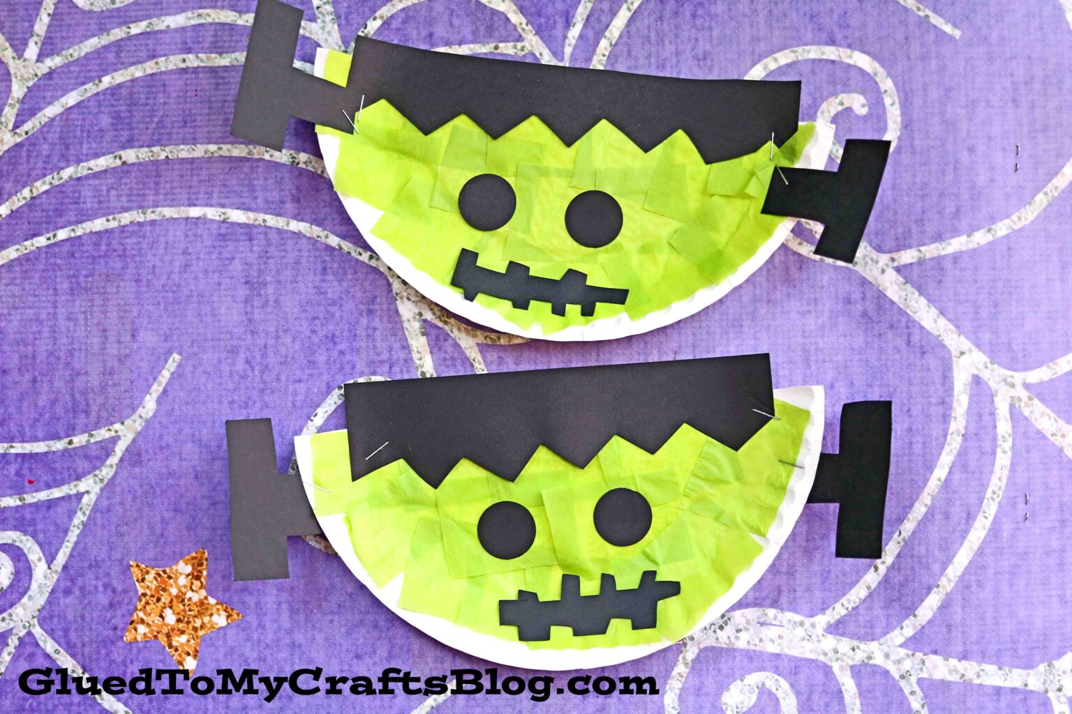 Tissue Paper & Paper Plate Frankenstein Craft Idea