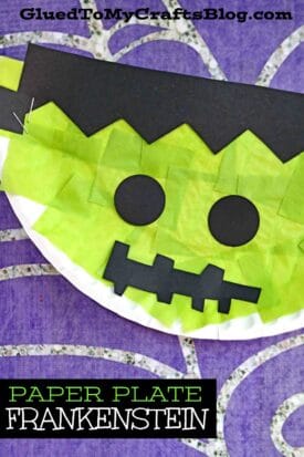 Tissue Paper & Paper Plate Frankenstein Craft Idea