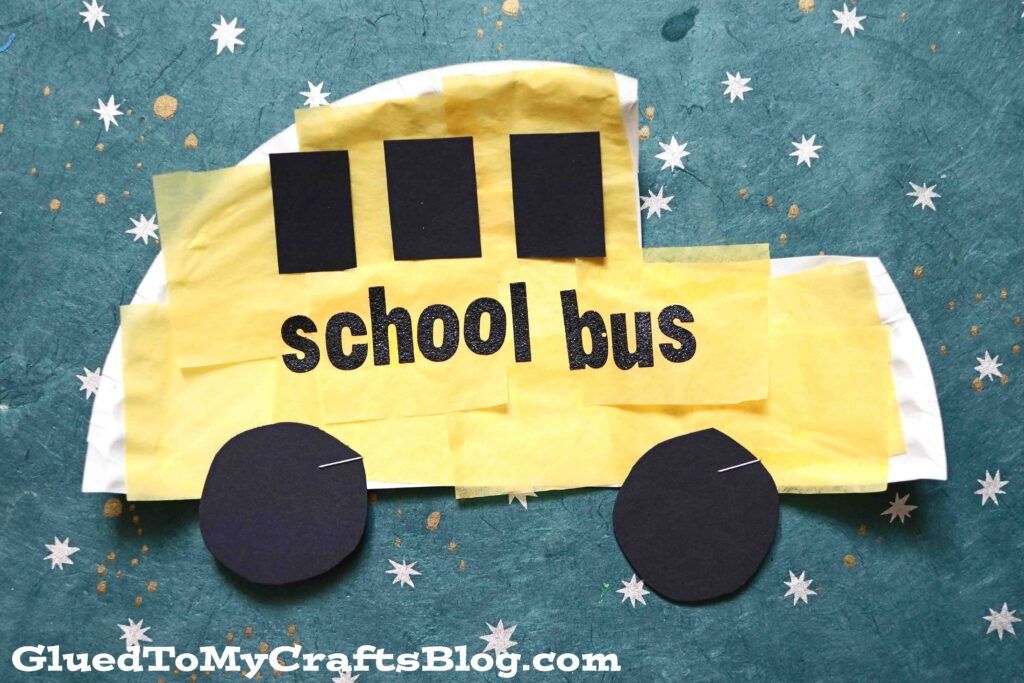 Paper Plate School Bus - Back To School Craft