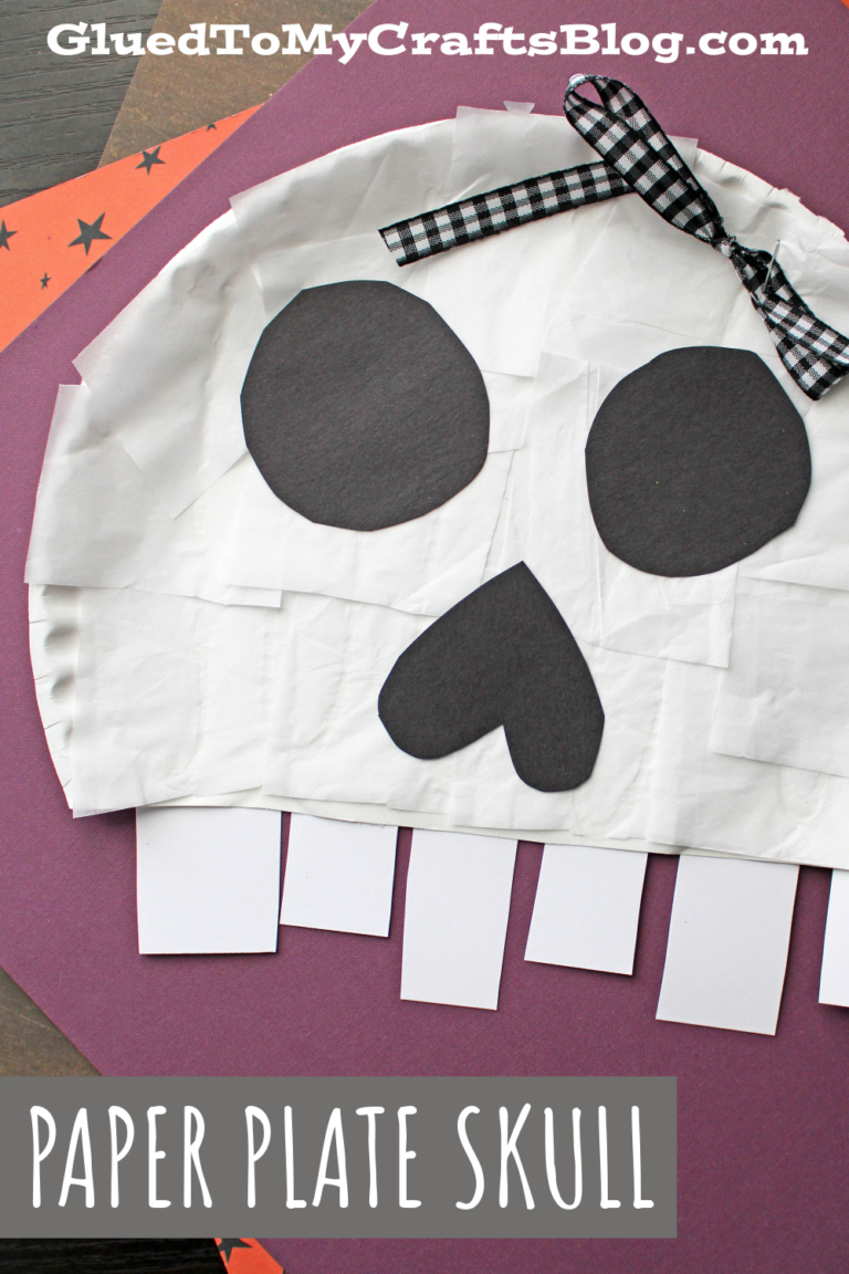 Paper Plate Skull Craft Idea For Halloween