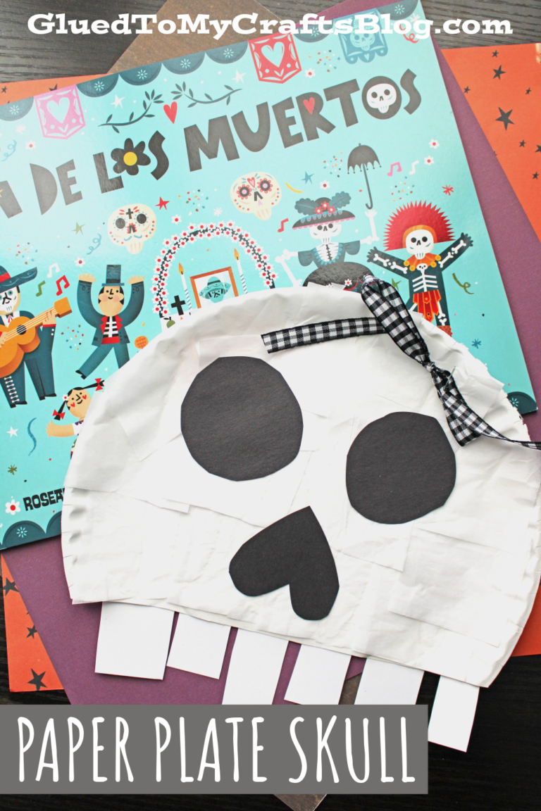 Paper Plate Skull Craft Idea For Halloween