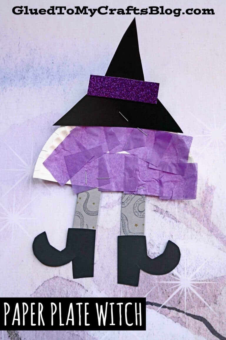 Paper Plate Witch Legs Craft Idea