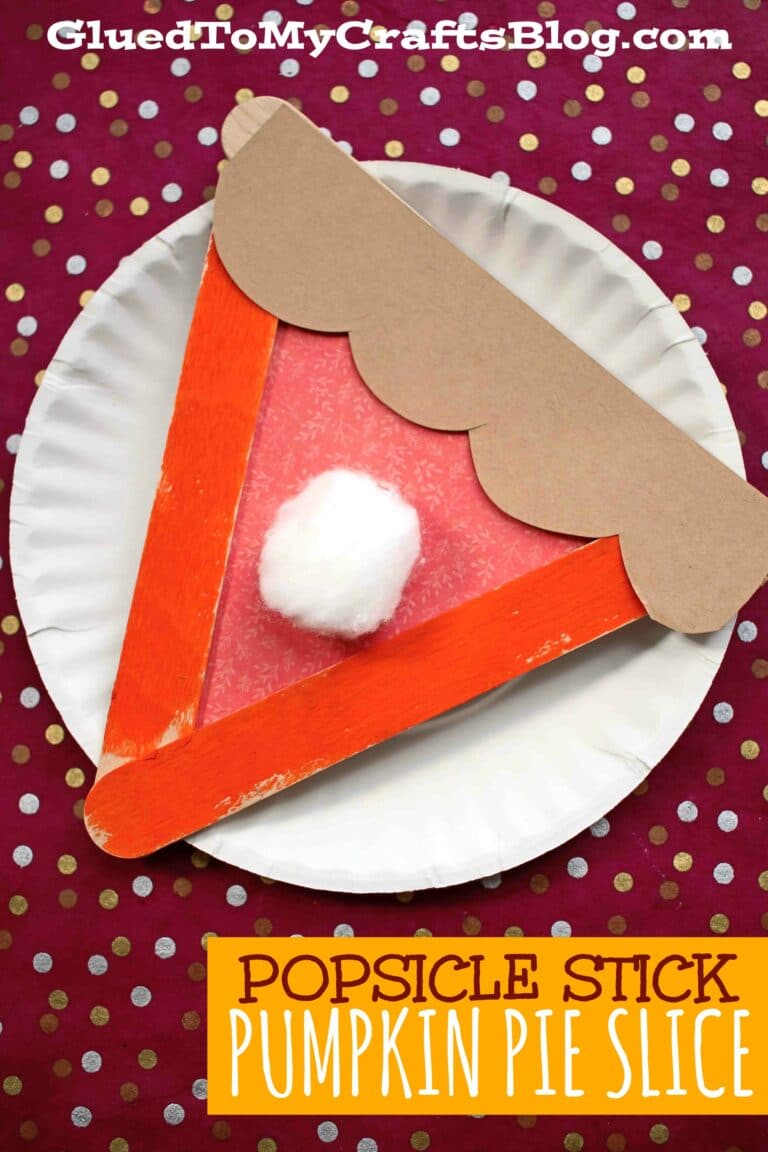 Popsicle Stick Pumpkin Pie Craft