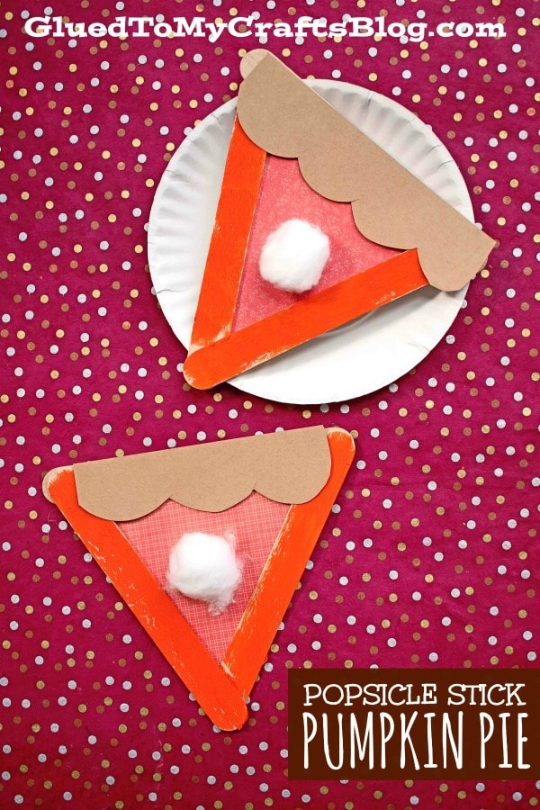 Popsicle Stick Pumpkin Pies