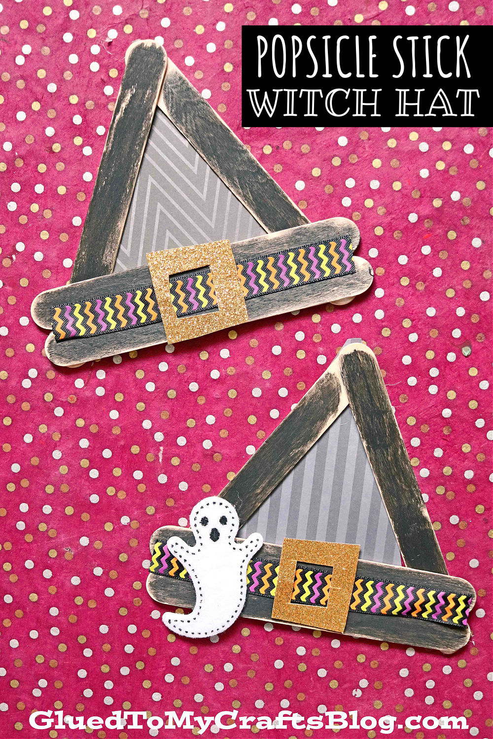 Popsicle Stick Witch Hats