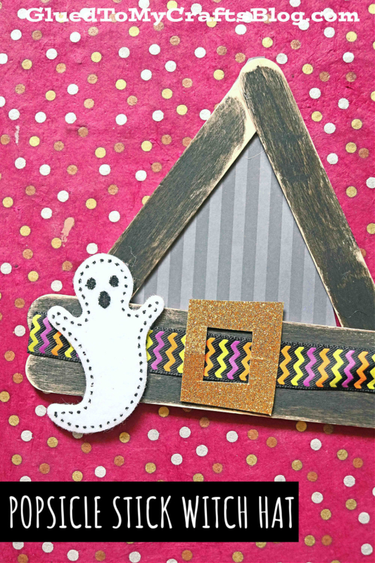 Popsicle Stick Witch Hat Craft Idea For Halloween
