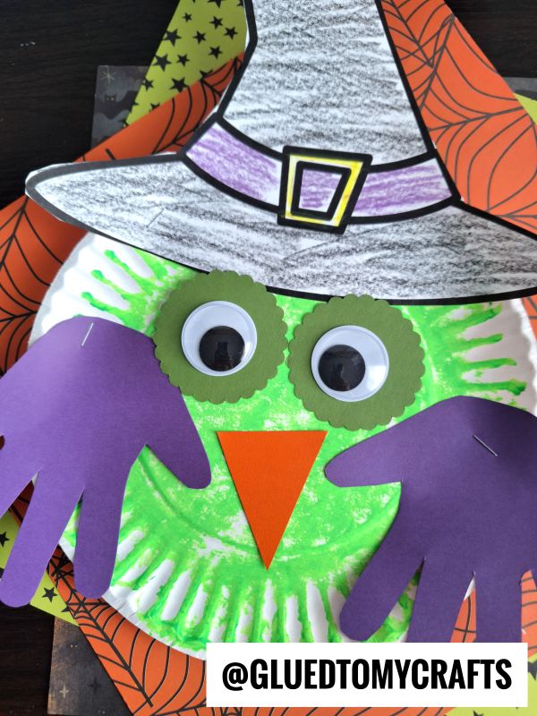 Paper Plate Owl Witch Craft