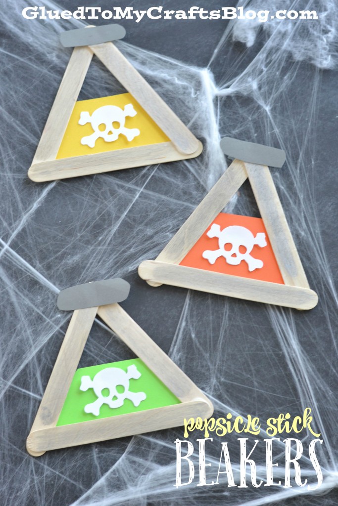 Popsicle Stick Halloween Beaker
