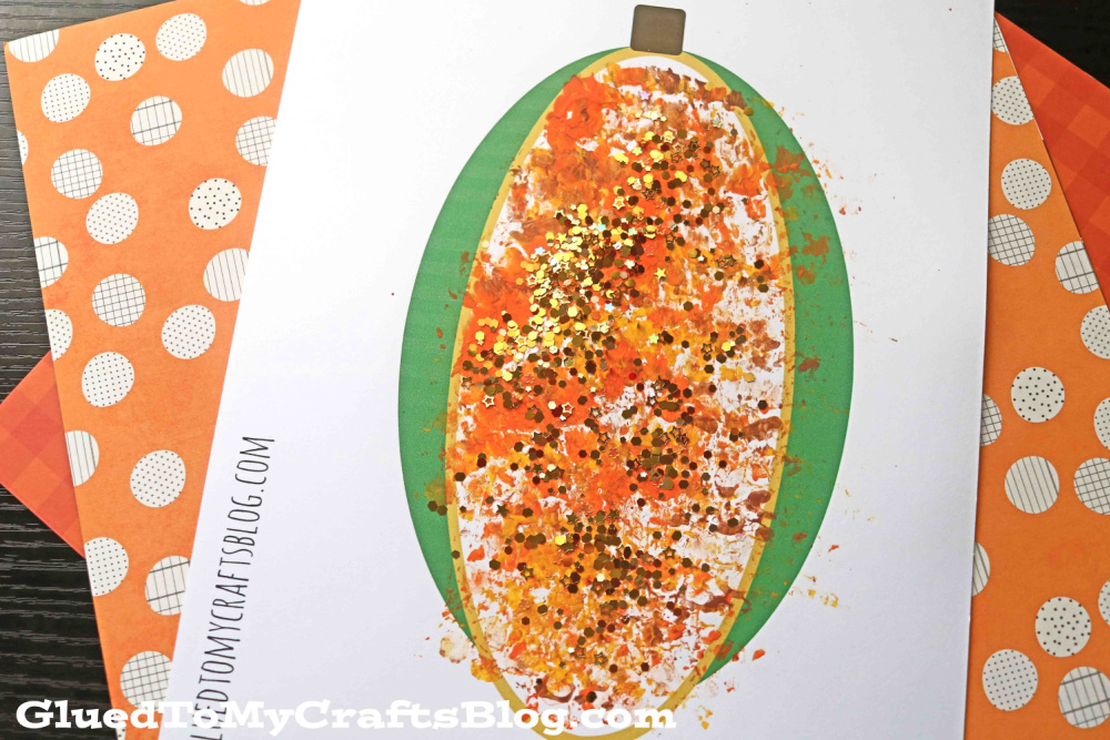 Bubble Wrap Stamped Corn Craft