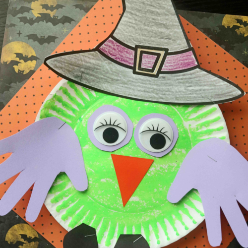 Paper Plate Owl Witch Craft