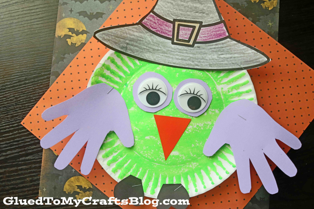 Paper Plate Owl Witch