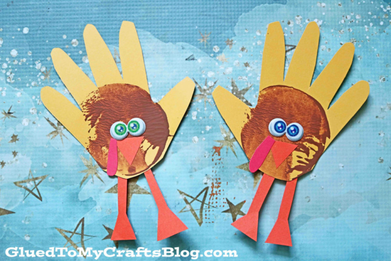 Potato Stamped Turkey Craft Idea For Thanksgiving