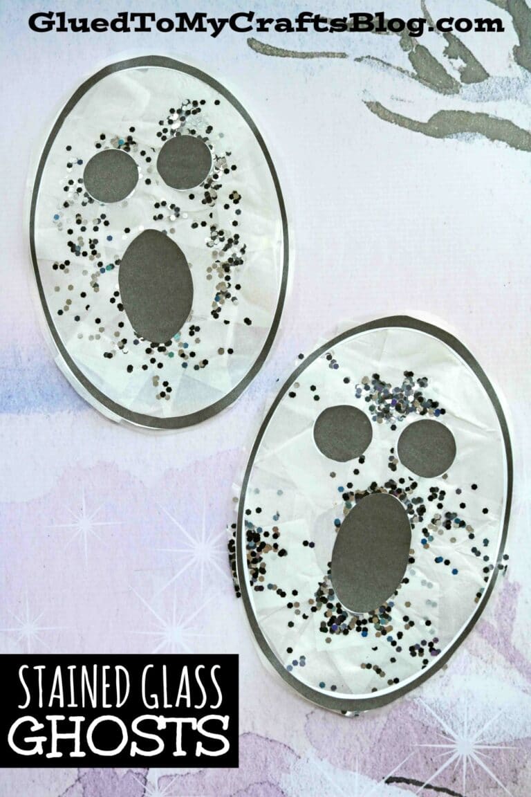 Stained Glass Ghost Craft Idea For Halloween