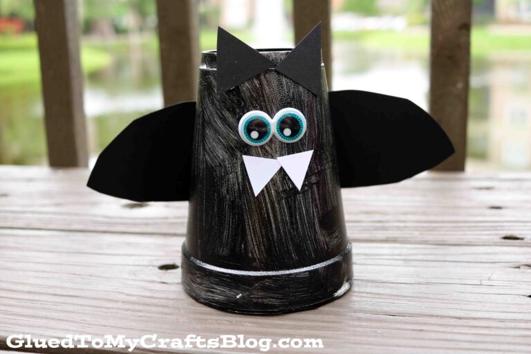 Bat Craft Idea For Kids Using A Styrofoam Cup