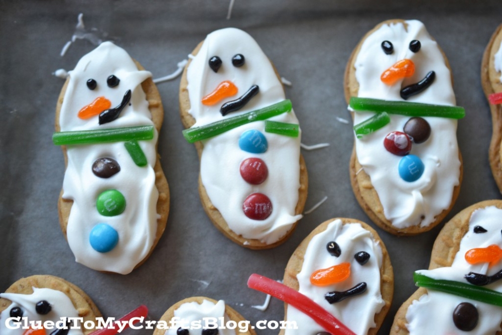 Nutter Butter Snowmen Cookies