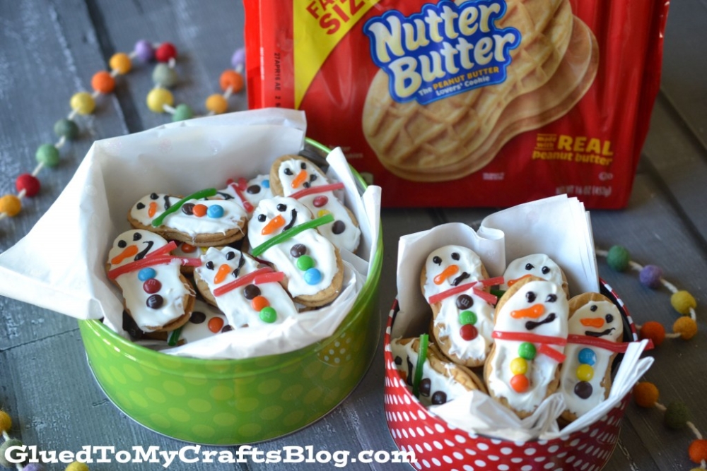 Nutter Butter Snowmen Cookies