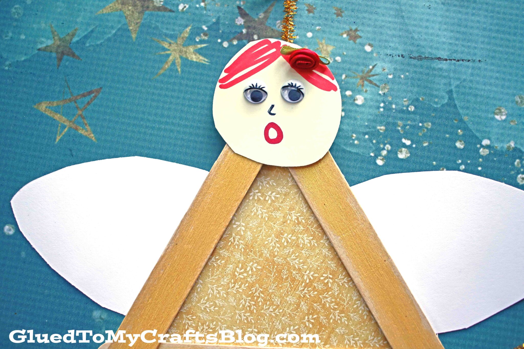 Popsicle Stick Angel Craft Idea For Christmas