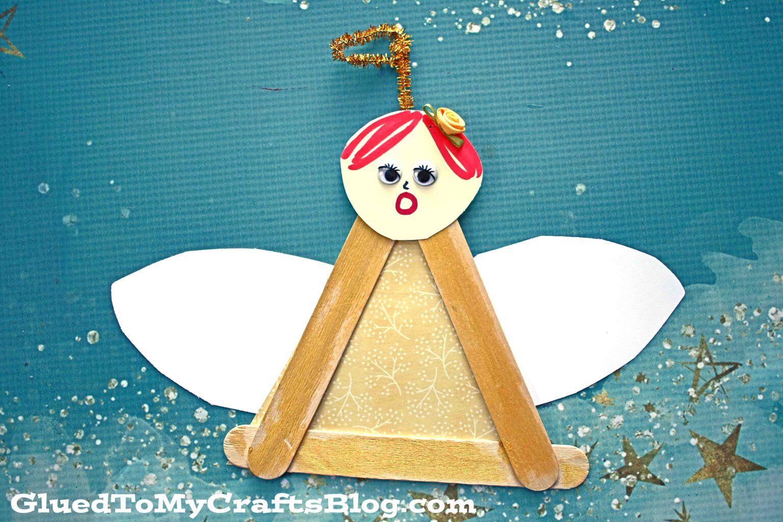 Popsicle Stick Angel Craft Idea For Christmas